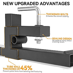 YINTATECH 43" 2000lbs Clamp on Pallet Forks Heavy-Duty Tractor Forks Compatible Tractor Bucket Forks for Tractor Attachments, Skid Steer, Loader Bucket