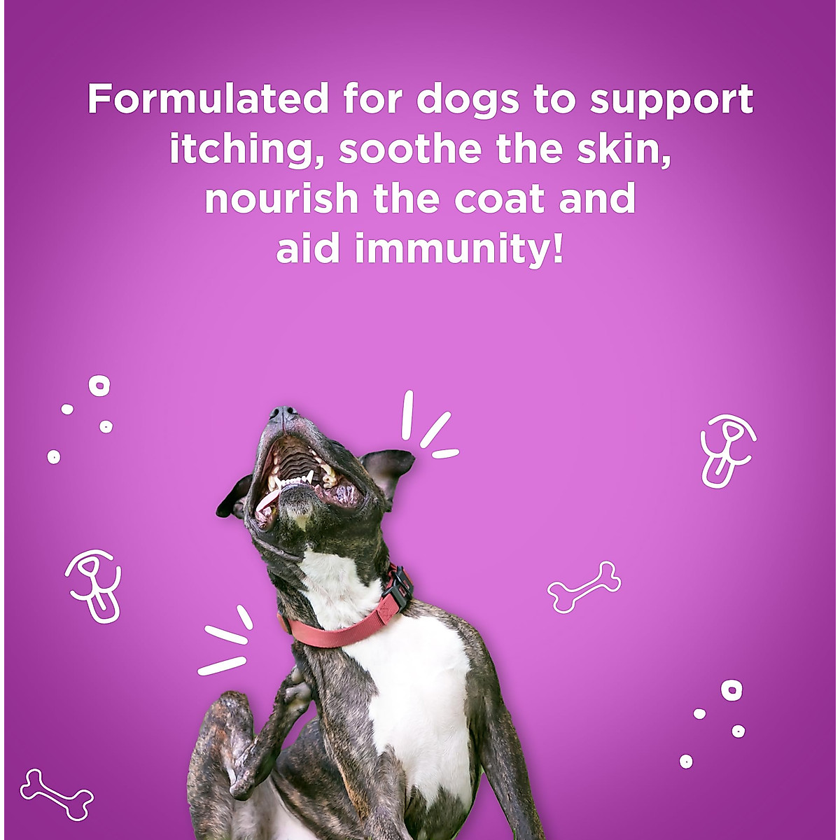 First Impressions Itch, Please! Dog Allergy Chews - Dog Allergy Relief - Stop Licking, Scratching and Chewing - Apple Cider Vinegar, Probiotics, Turmeric - Allergy Relief for Dogs Itching - 120 ct