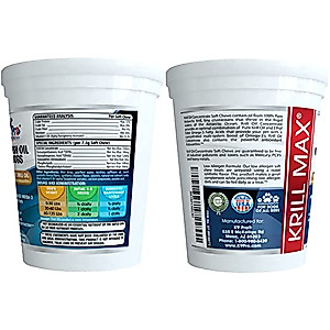 Krill Oil for Dogs Omega Bites - Fish Oil for Dogs - Dog Shedding Supplement - Deshedding Vitamins Anti Itch Omega Chews Krill Oil Dog Chews Antioxidant for Shed Control Omega 3 6 9 for Dogs