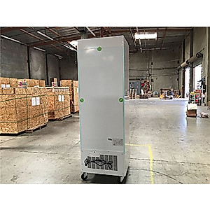 Commercial Freezer Glass 1 door Single Door Coated Steel Frame&Exterior, Aluminium Interior Upright Reach-in 28"W, Capacity 13cu.ft NSF Display Merchandiser-10°F~ 0°F D368-BM-F