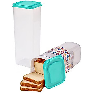 Buddeez Bread Buddy Bread Box Loaf Plastic Storage Container Holder for Kitchen Countertop - Breadbox Containers, Set of 2