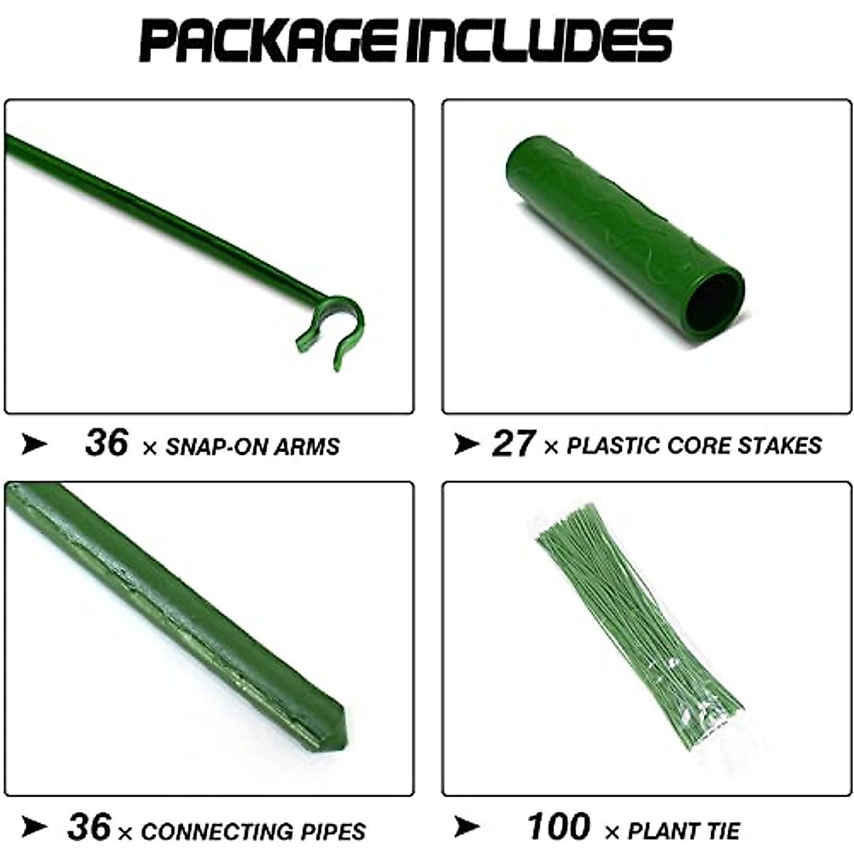 Legigo 4ft 4-Pack Tomato Cage for Garden Plant Support- Up to 48inch Garden Stakes Tomato Cage, Tomato Trellis for Potted Plants, Tomato Cages Plant Stakes for Climbing Vegetables Plants Flowers