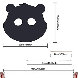 AUGSUN Scratch Art, 42pcs Animal Scratch Mask Rainbow Scratch Paper Mask Magic Scratch Paper Art for Kids