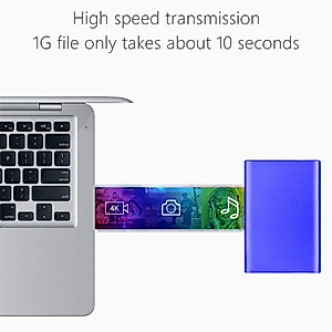 RENJUN HDD External Hard Drive 750gb / 500gb / 320gb, 2.5-inch Metal Portable USB 3.0 Backup Storage, Suitable for Desktop, Pc, Laptop, MacBook, Ps4, Xbox One, Smart Tv (250GB,Sliver)