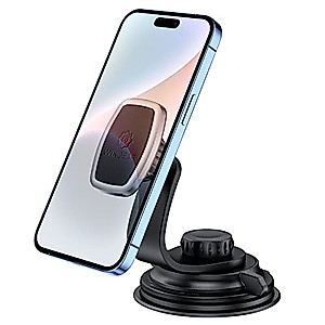 WixGear Universal Bendable Dashboard Magnetic Phone Car Mount, for Cell Phones and Mini Tablets with Strong Dashboard Lock (Newer 2023 Dashboard Model)