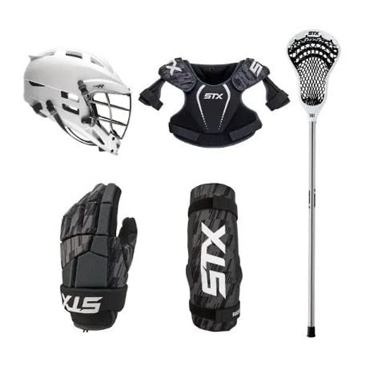 STX Stallion 75 5-Piece Lacrosse Starter Set (CS-R or Rival Jr Helmet)