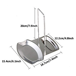 TraderPlus Stainless Steel Utensils Lid and Spoon Rest Holders