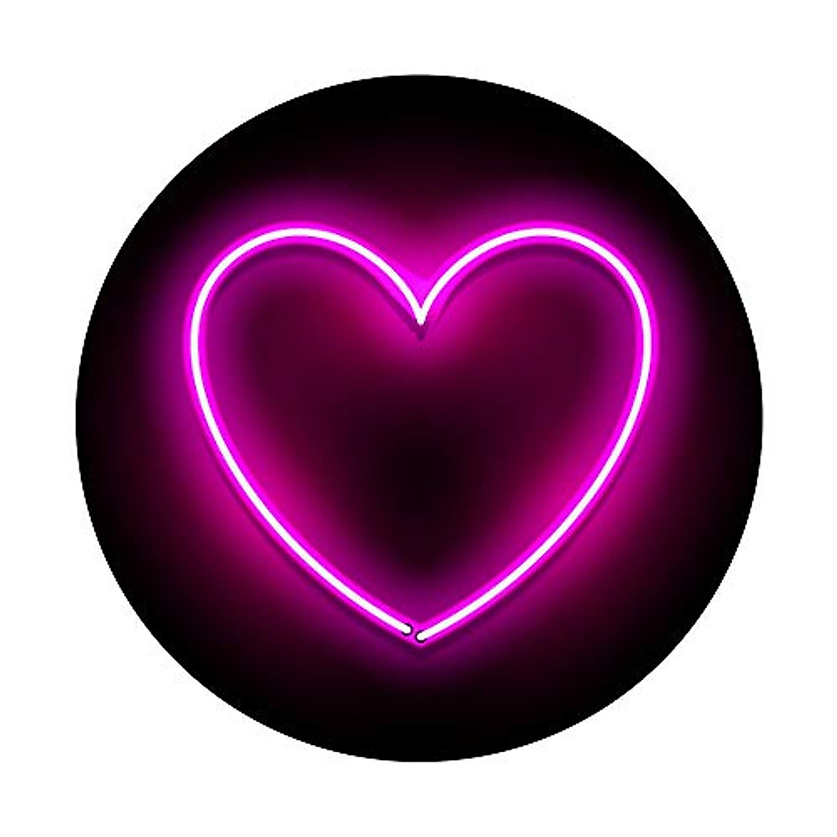 Single Pink Heart Love Phone PopSockets PopGrip: Swappable Grip for Phones & Tablets