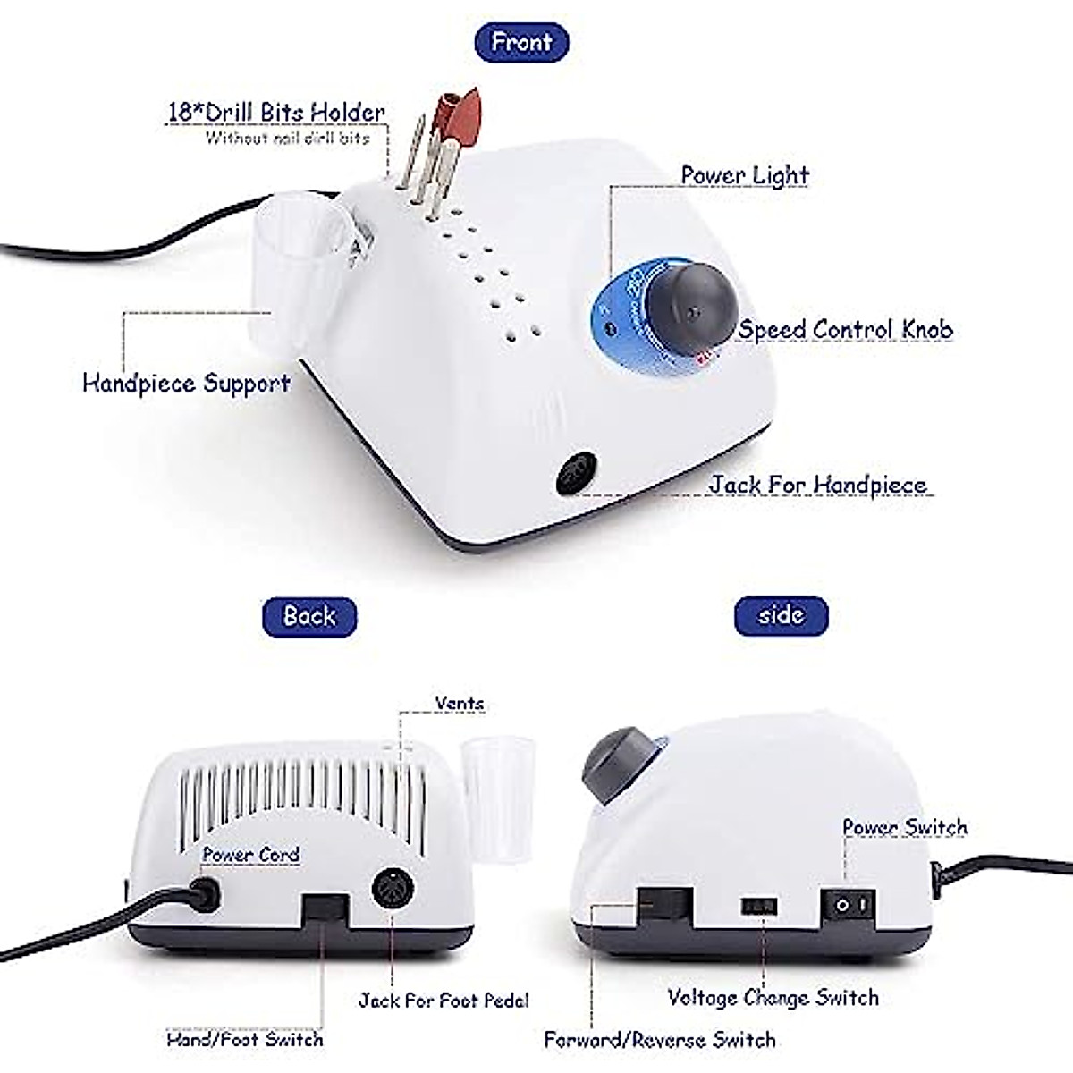 SERZG The New 40000RPM Stainless Steel Professional Electric Grinder Is Safe To Operate And Has A Wide Range Of Uses