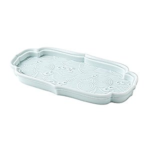 Serving Trays Decorative Tray for Coffee Table Modern Serving Tray Ceramics Tea Tray for Living Room Bedroom Decor 10 Inch Elegant Decorative Tray
