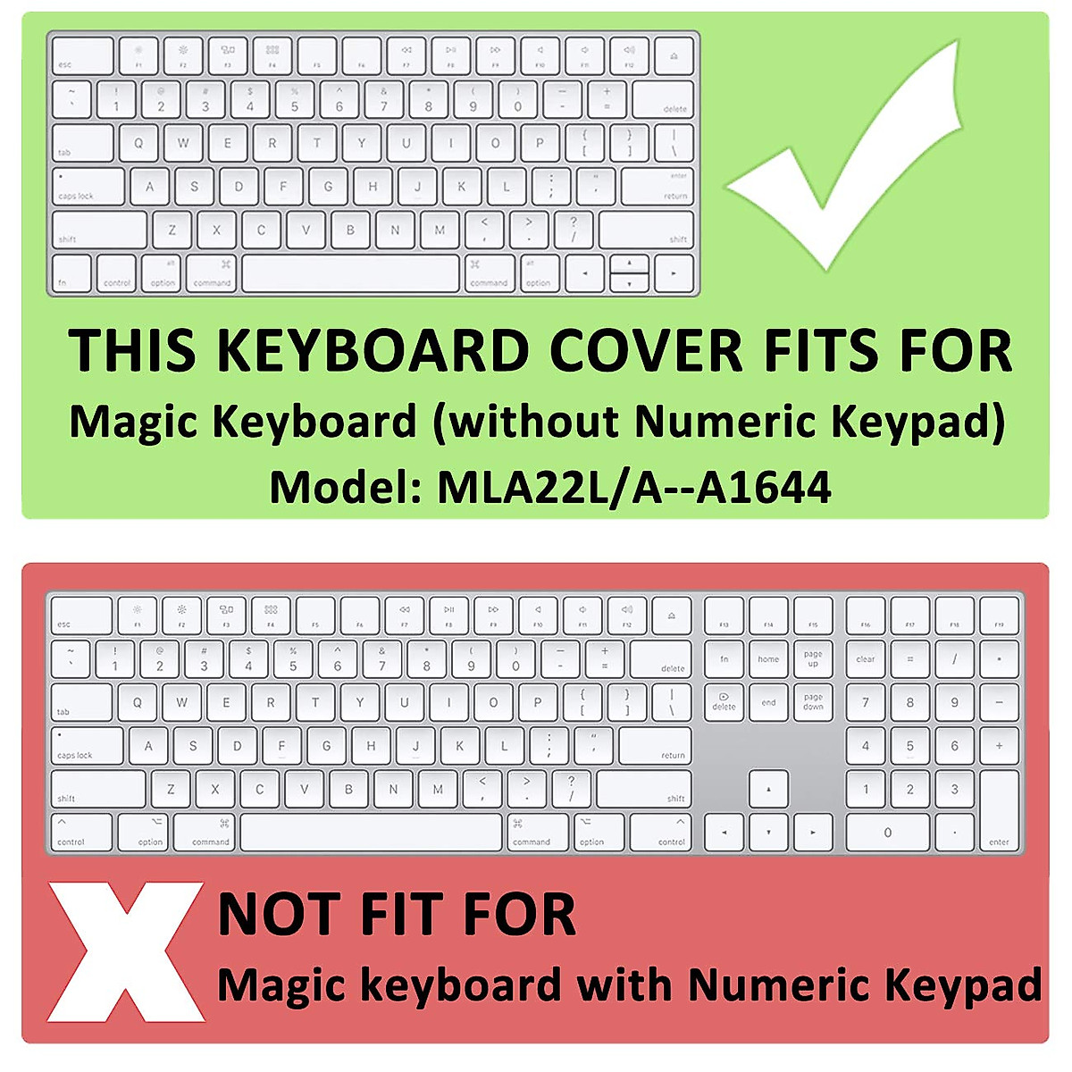 ProElife Ultra Thin Silicone Keyboard Protector Cover Skin for Apple Magic Keyboard & Magic Keyboard 2 (U.S Version, Model: MLA22L/A-A1644, Without Numeric Keypad) (Ombre Pink)