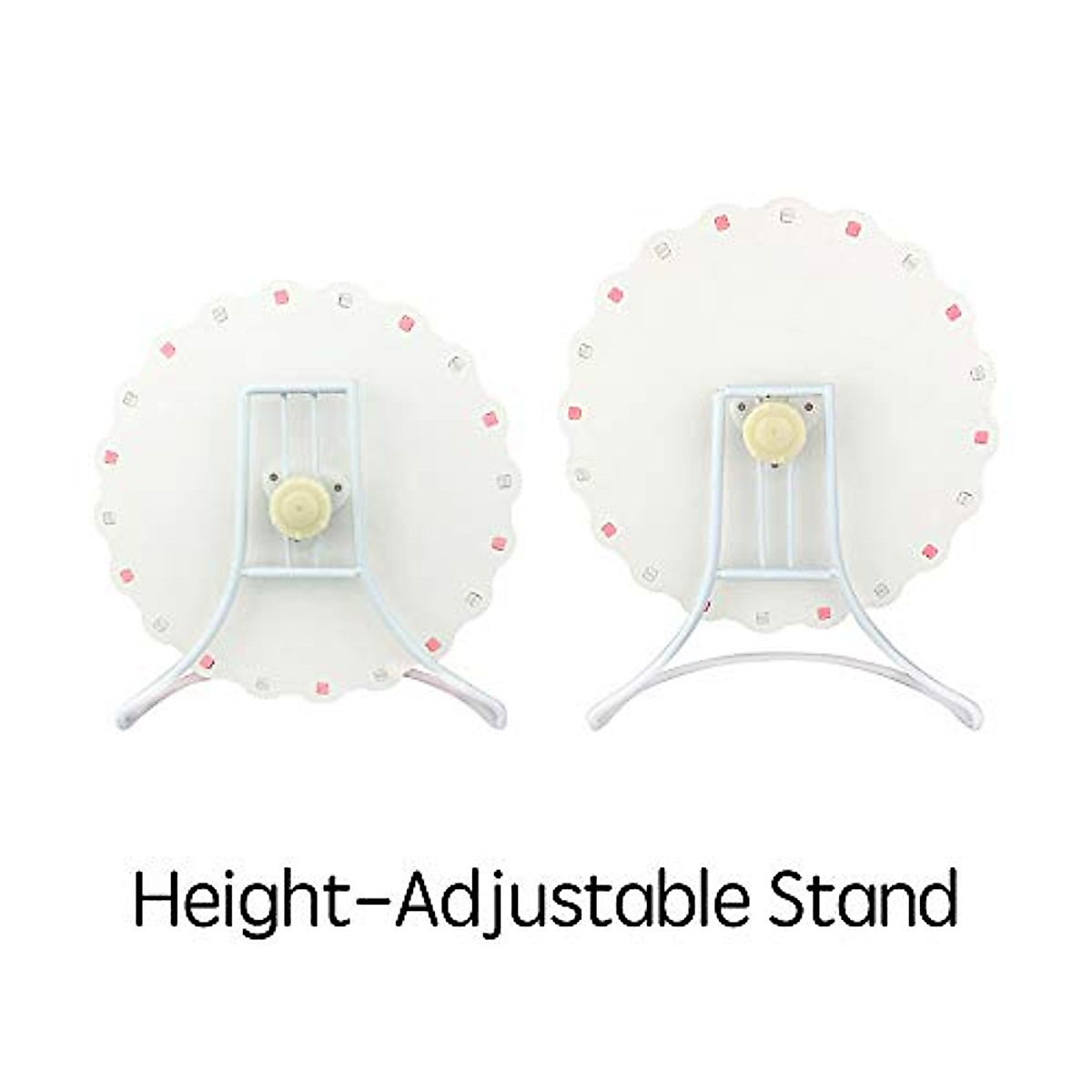 Quiet Hamster Exercise Wheel Silent Spinner, Made of Wood, Stand Included, Sunflower Design (7.5", Blue)