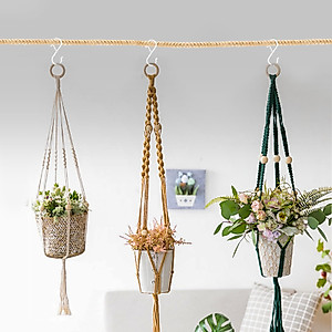 Zienlay 20 PCS S Hooks for Hanging, 3.5 Inch Metal S Hooks Heavy Duty for Hanging Plants, White S Shaped Hook Safety Buckle Kitchen Pot Rack Closet Hooks for Utensils, Pots, Pans,Clothes, Bags