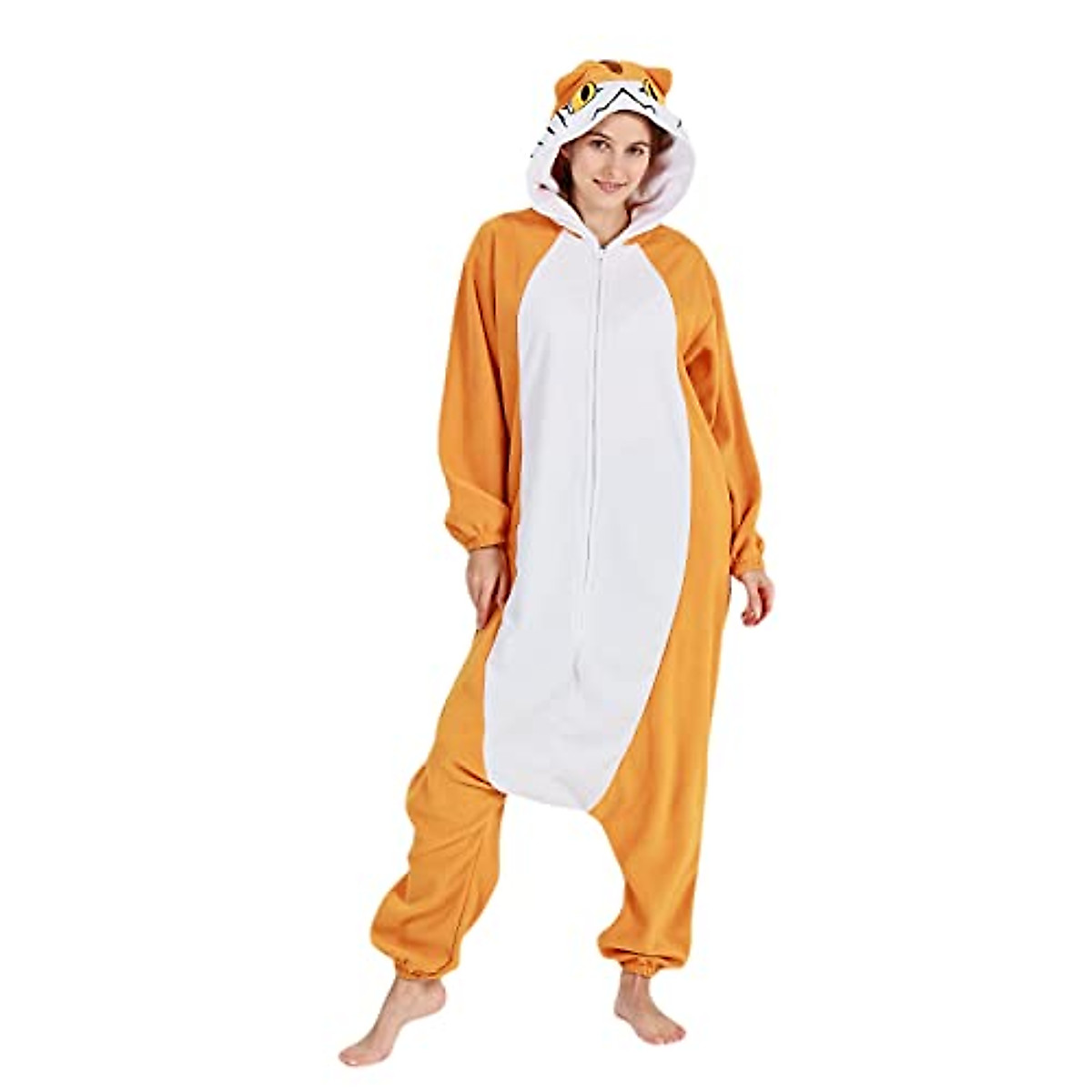 DELEY Unisex Animal Litter Cat Onesie, Adult Halloween Costumes Cosplay Pajamas Warm Sleepwear Homewear