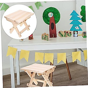 Cabilock 1pc Solid Wood Stool Bathroom Footstool Anti Slip Stool Non Skid Foot Stool Camping Stool Chair Toilet Stool Fold Out Chair Step Stools for Entryway Bench Square Stool Wooden