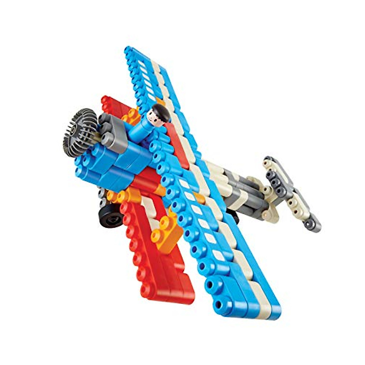 Poly M Hape City Airport | 142Piece Building Brick Airport Toy Set with Figurines & Accessories, 760023