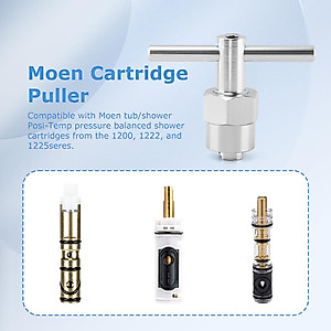 Kakalote 104421 Cartridge Puller Removal Tool, Replacement Cartridge Fit for Moen 1200 1222 1225 Single Handle Cartridges, Bathtub Shower Valve Parts Plumbing Cartridge Removal Tool