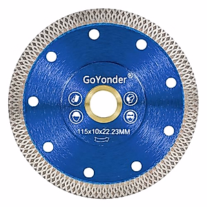 GoYonder 4.5 Inch Tile Blade, Super Thin Diamond Saw Blade for Cutting Porcelain Tiles, Granite Marble Ceramics (4.5")