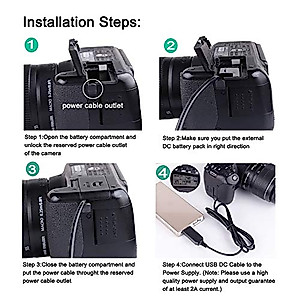 DK-X1 DC Coupler USB AC Adapter Kit NP-BX1 Dummy Battery for Sony Cybershot ZV-1 DSC-RX1 RX1R RX100 II III IV V VI VII, M2 M3 M4 M5 M6/B M7, HX50 HX90 HX300 WX300 WX350 WX500 Cameras