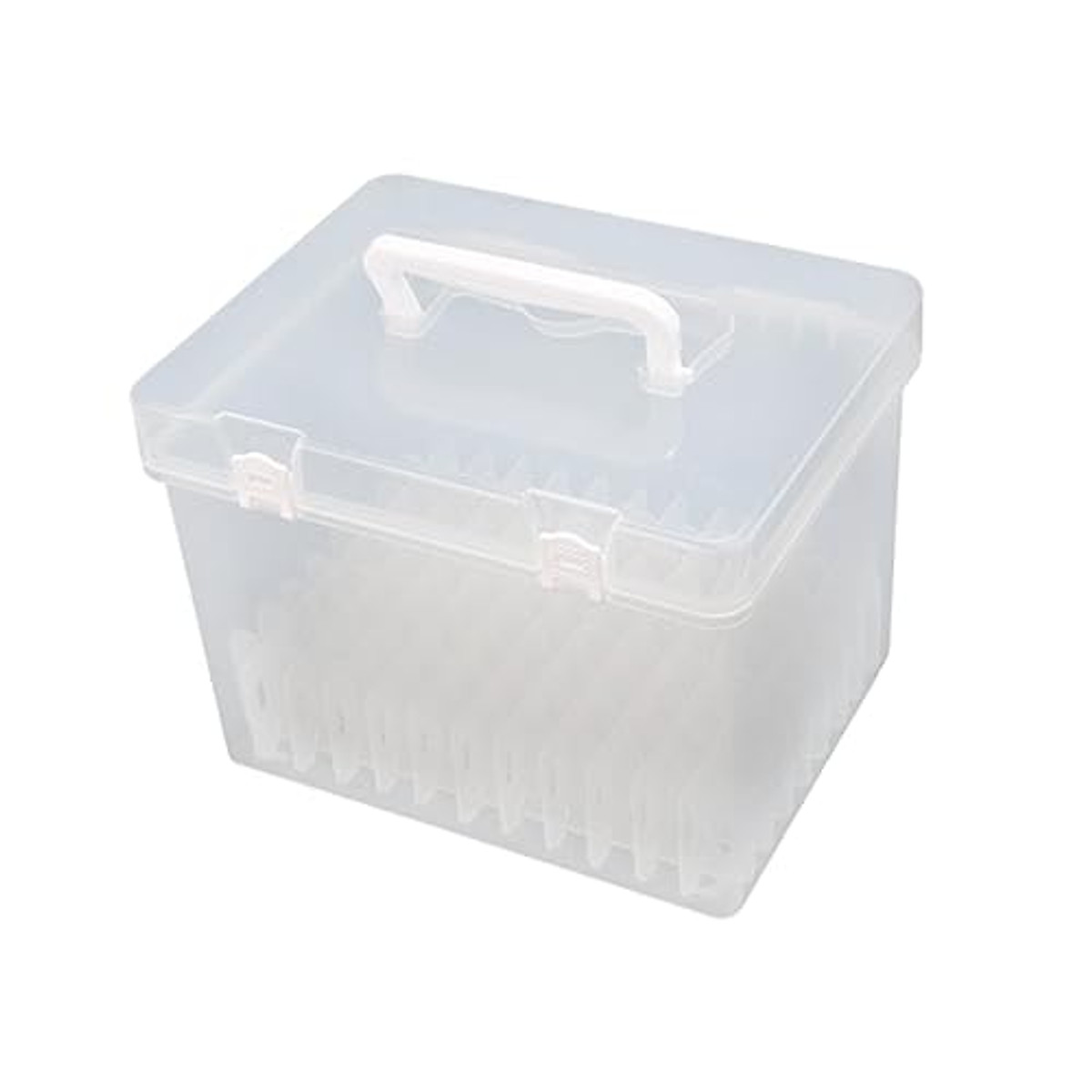 Marker Pen Carrying Case Marker Pens Storage Box Pencil Organizer Portable Clear Handheld Marker Pen Organizer Marker Holder with Slots, 108 Slots