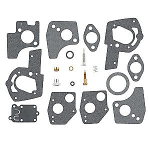 Wellsking 495606 494624 Carburetor Overhaul Repair Rebuild Kit with Gasket for BS Pulsa Jet Carb 80200 81200 82200 3 Thru 5 HP Horizontal Engines