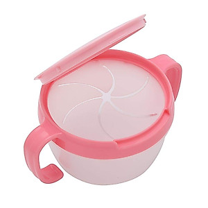 eecoo Snack Cup with Double Handle for Kids, Snack Catcher Lid Snack Container for Toddler and Baby,Portable Biscuits Candy Box (RED2)