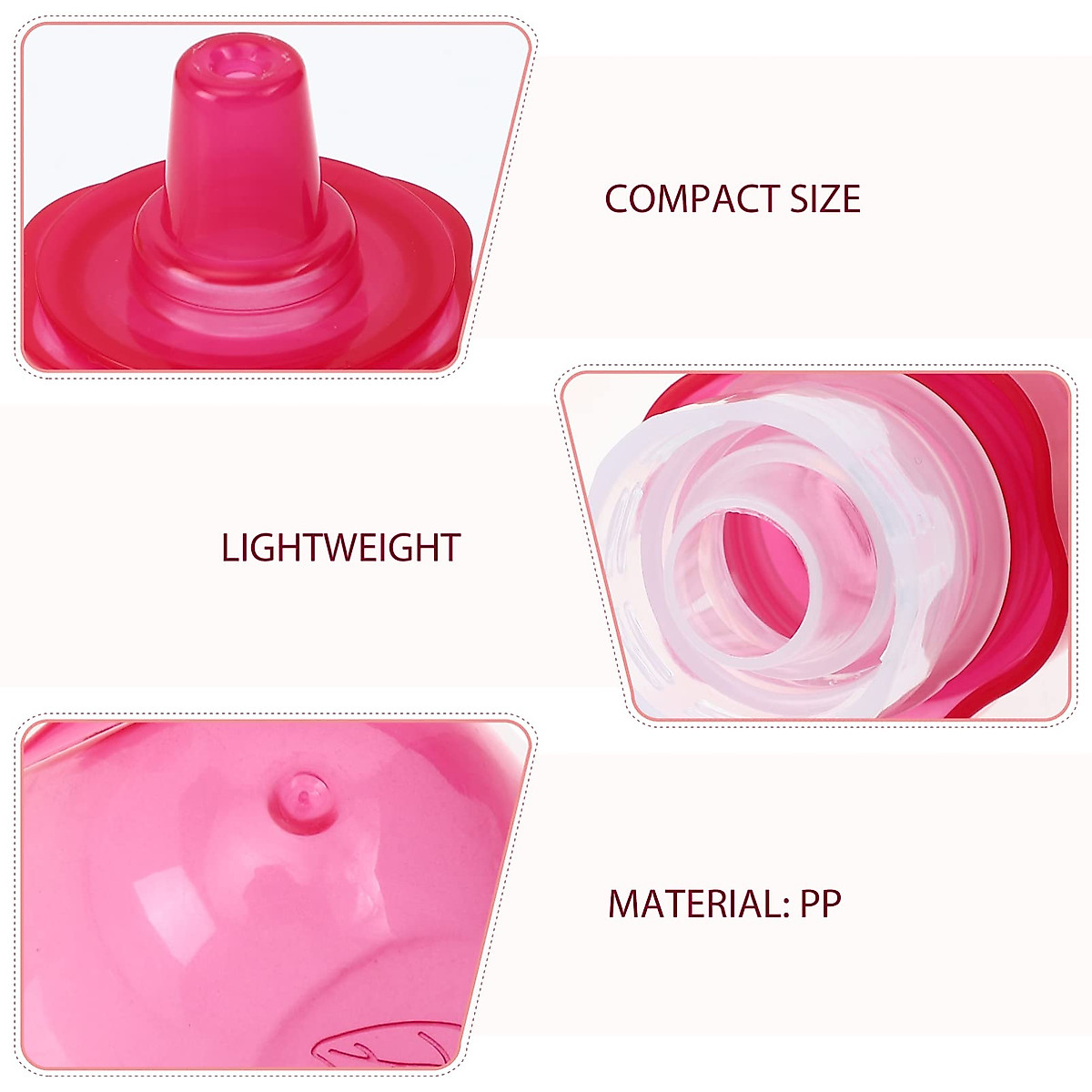 Kisangel 4Pcs Spill Proof Water Bottle Cover SoftSip Food Pouch Top Juice Soda Water Bottle Caps Beverage Bottle Lid for Kids Toddler Baby