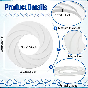 Pool Skimmer Basket 8 inch Solar Pool Skimmer No Hands Skimmer Basket Pool Basket Skimmer Pool Cleaner Basket Skimmer Basket for in Ground Pool for Reduce Pool Cleaning Times (2 Pcs)