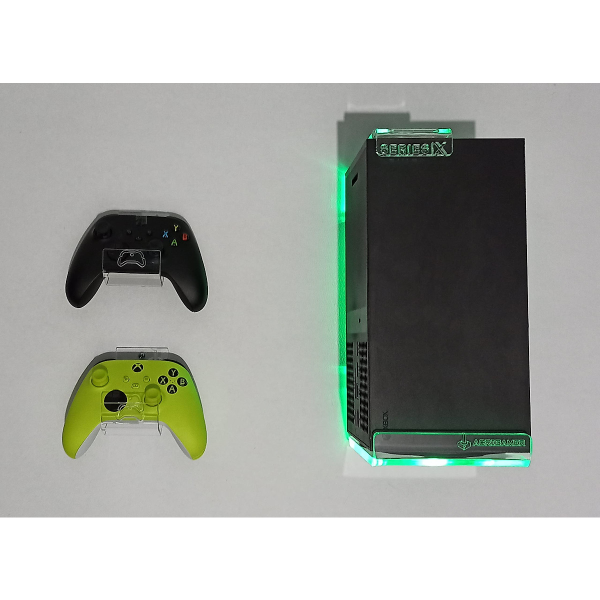 Wall Mount for Xbox SERIES S with Multicolor LED Lighting KIT + 2 Control Mount
