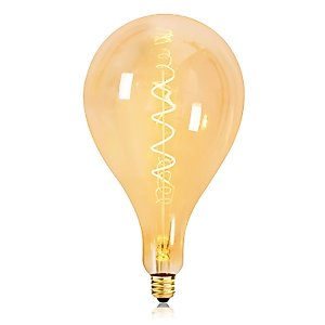 Large Oversized Edison Bulb,Vintage Style Amber Light Bulbs 40 watt Equivalent,Dimmable Globe Light Bulbs for Bedroom,Lamps,Pendant Lighting,Ceiling Fan,Decorative Nostalgic Edison Light Bulb, 1 Pack