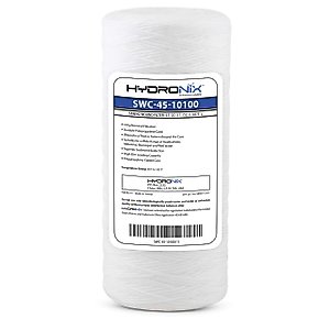 Hydronix SWC-45-10100 Universal Whole House Sediment String Wound Water Filter Cartridge 4.5" x 10" - 100 Micron