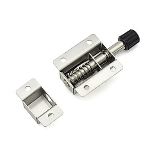 AHAFEI Door Flush Bolt 2.7 Inch Stainless Steel Door Bolt Button for Automatically Pop-up Door Security Safety Locks 1Pcs