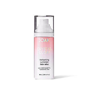 JOAH Face Mist Crystal Glow Refreshing Facial Spray Luminizer with Hyaluronic Acid, Hibiscus Extract and, Peptides, Prep Refresh & Set Makeup, Korean Skin Care, 2.7 Oz