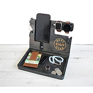 Father’s Day Gift from Daughter, Groomsmen Gift, Charging Station, Docking Station, Desk Organizer, Personalized Gift for Men, Unique Gift