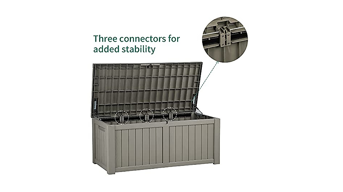 YITAHOME 120 Gallon Outdoor Storage Deck Box - Waterproof & Lockable