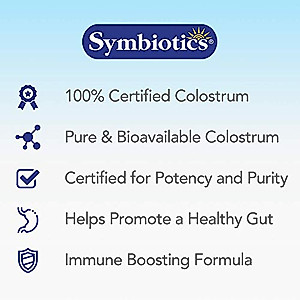 Symbiotics Colostrum Capsules Plus, Supports Healthy Immune Response (120 Capsules)
