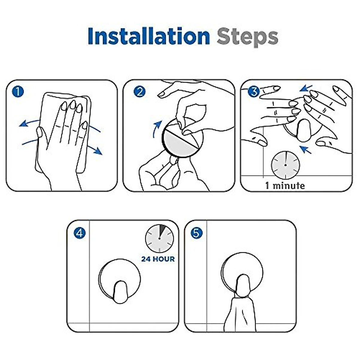 SUNTECH Hand Towel Holder/Towel Ring - Self Adhesive Towel Bar for Kitchen and Bathroom No Drilling