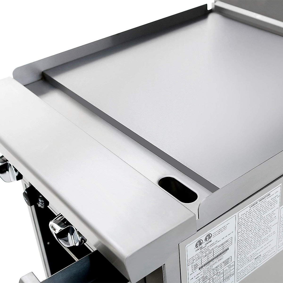 Atosa AGR Commercial Gas Range, 24" Gas Range, Griddle Top, (1) 20" Standard Oven, Propane Gas (AGR-24G-LP)