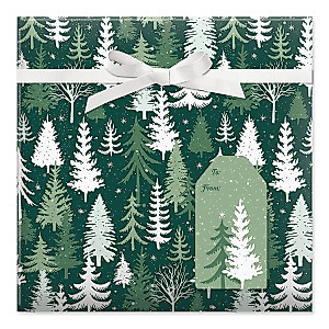 Current Holiday Forest Christmas Rolled Wrapping Paper - Premium Jumbo 23-Inch x 32-Foot Gift Wrap Roll, 61 Square Feet Total