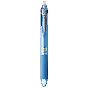 PILOT Frixion 4 Color Ballpoint Pen, Light Blue Body (LKFB-80EF-LB)