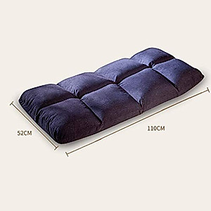 GYDJBD Lazy Folding Sofa, Tatami Bed Back Single Bedroom Crib Sofa, Cotton and Linen, Blue