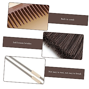 HONMEET 1 Set Broom Set Home Broom Dustpan Kit Carpet Rake for Pet Hair Hand Broom Cleaning Outdoor Tools Standing Dustpan Dust Pan Handle Broom Wok Household Brooms Kitchen Brooms Plastic