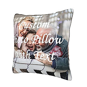 Custom Design Photos or Text Throw Pillowcase, Personalized Photo Pillow, Love Photo Throw Pillow, Wedding Keepsake Throw Pillow 12"X12"