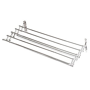 Headery Foldable Stainless Steel Wall Drying Rack Clothing for Laundry,Multifunctional Shelf Towel Storage Rack with Accordion Retractable for Laundry/Bathroom (Silver)