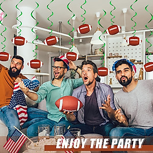 Gersoniel 30 Sets Football Party Decorations Football Hanging Swirls 2024 Football Birthday Decorations Game Day Sports Theme Party Supplies Indoor Outdoor Decor