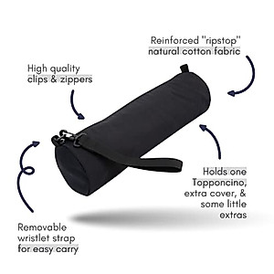 Topponcino Travel & Storage Bag by The Topponcino Company | Protective Ripstop Cotton Fabric | Convenient Wristlet Carrying Strap | Compatible with All Topponcinos from The Topponcino Company
