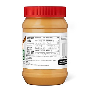 Amazon Fresh, Creamy Peanut Butter, 16 Oz (Previously Happy Belly, Packaging May Vary)