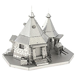 Fascinations Metal Earth 3D Metal Model Kits - Harry Potter Set of 5 - The Burrow - Hogwarts Express Train - Hagrid's Hut - Golden Snitch - Gringotts Dragon