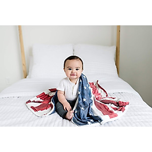 Copper Pearl Three-Layer Baby Blanket: Soft Baby Quilts for Boys and Girls | Breathable, Cozy, Toddler Blanket | Baby Quilt for Newborns | 46x46 Premium Polyester/Rayon | Patriot