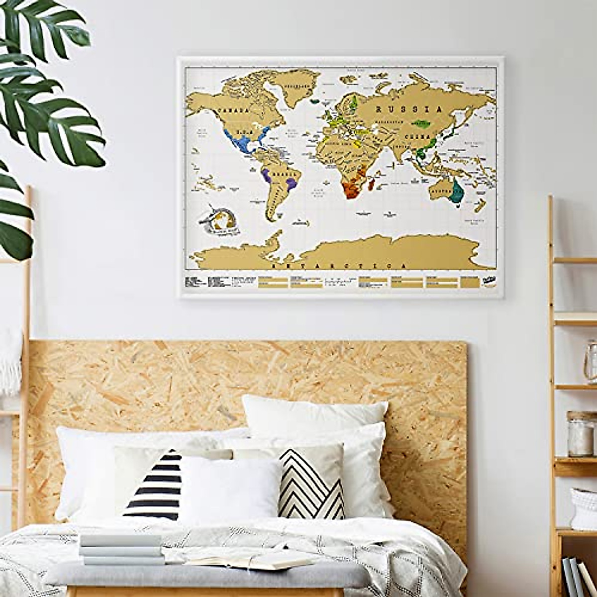 Luckies of London | Scratch Off World Map Original | Travel Map To Track Travels | World Map Wall Art For Office Decor | Scratch Art For Adults | Travel Journal Alternative | Travel Gifts | Large